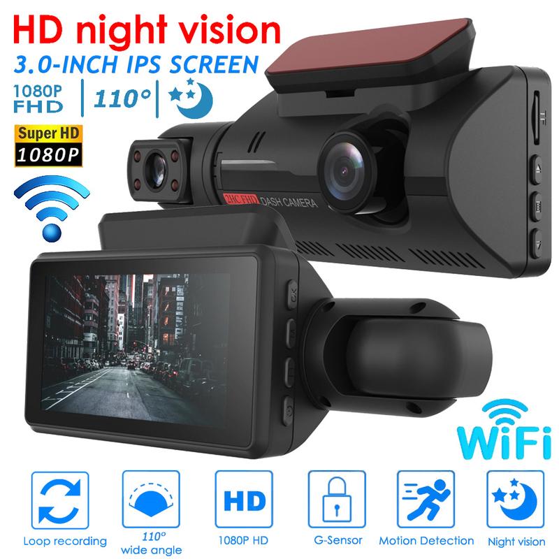 Kamera Dash Kereta, 3 Inci, Lensa Dwi, HD 1080P, Perakam Video - TikTok ...