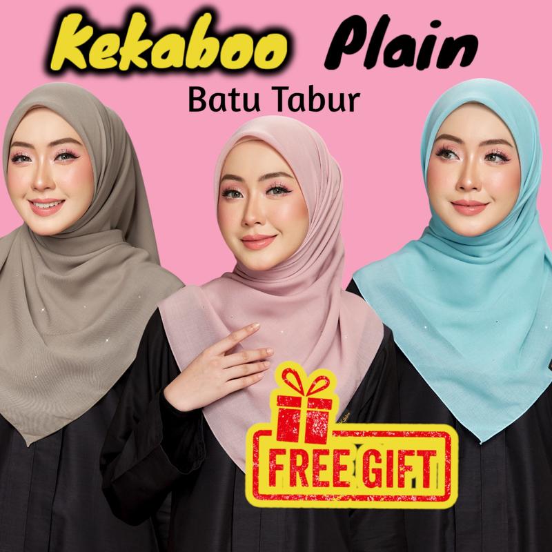 Bawal Kekaboo Plain Batu Tabur bidang 46 Cotton Square - TikTok Shop ...