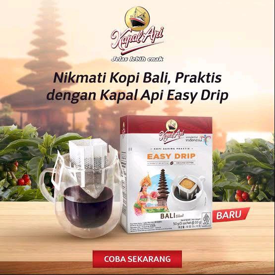 Jual Kopi Bubuk Premium Kapal Api Easy Drip Bali Blend Coffee 5 Sachet ...