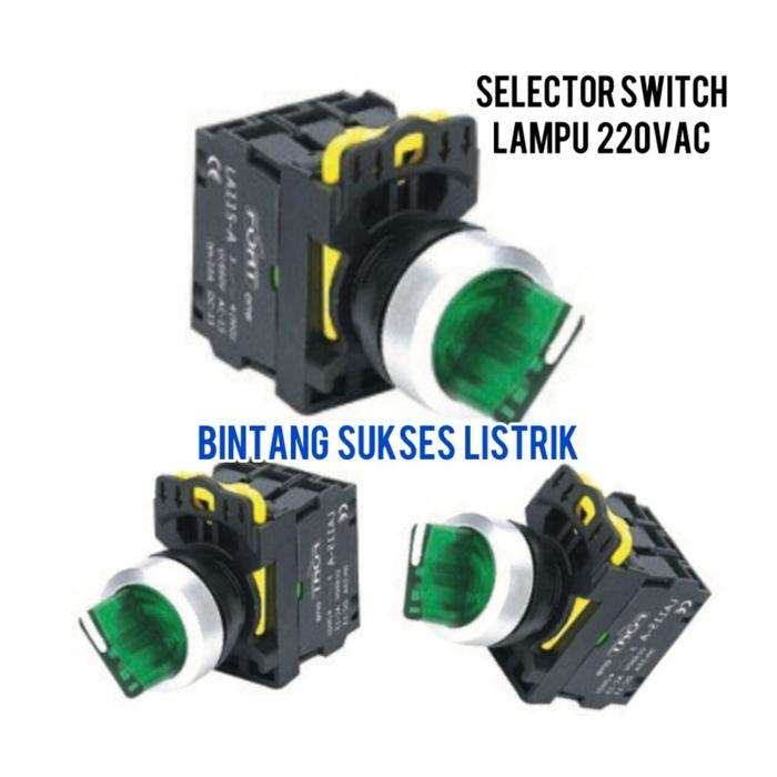 Jual ORIGINAL Selector Switch Lampu LED 2 Posisi Stay Put LA115-A5-10XD ...