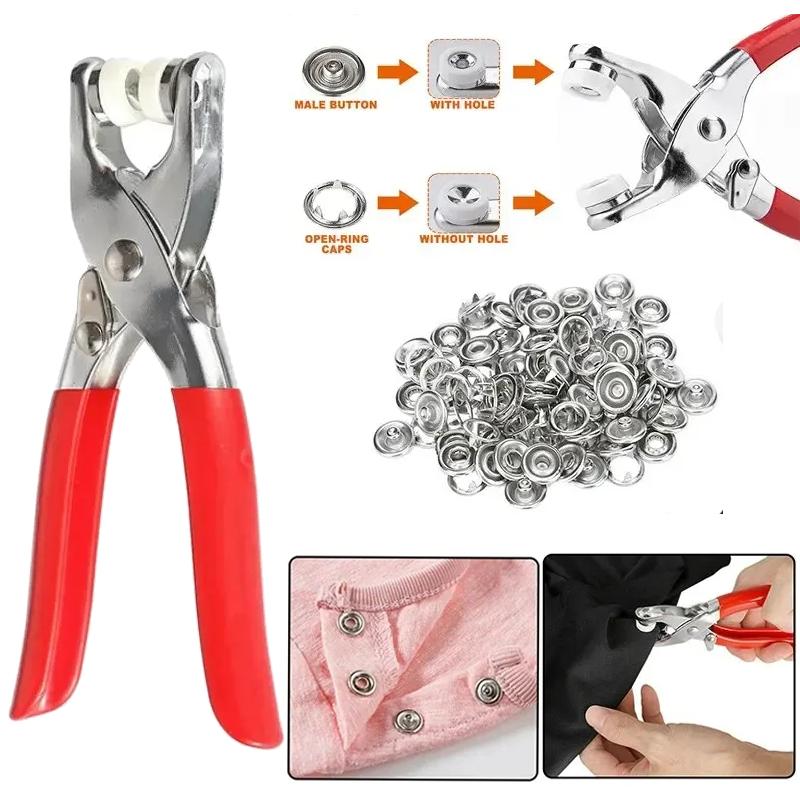Hand Pressed Metal Snap Button Fastener Pliers Clothing Sewing - TikTok ...