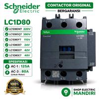 Jual Kontaktor Schneider LC1D80M7 LC1D80 Coil 220V ac 3p 125A Original ...