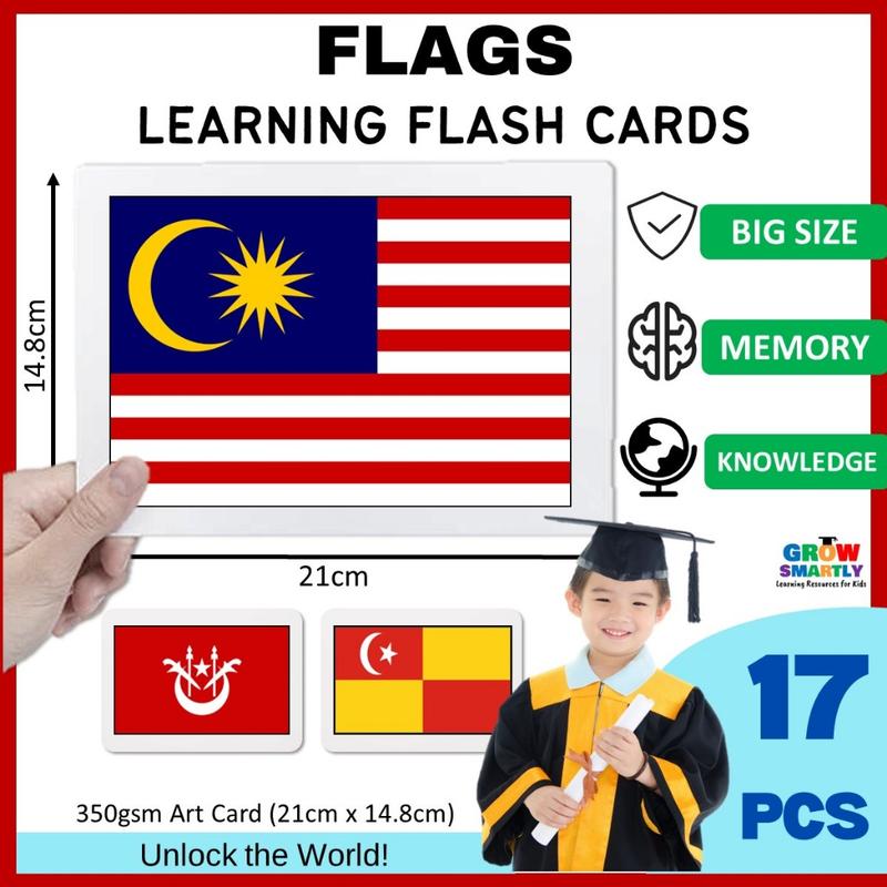 Malaysia Flag Flash Card Malaysia Bendera Malaysia Besar Asean Flags ...