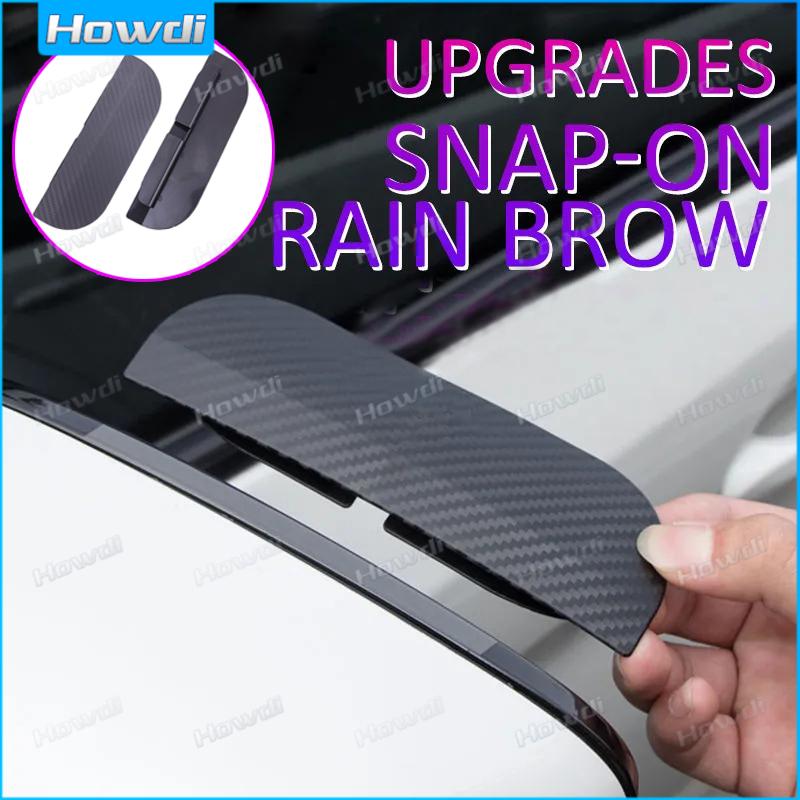 1Pair Upgraded Snap-on Rain Brow Rain Eyebrow Visor Carbon Fiber ...