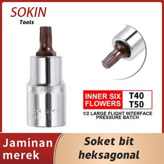 SOKIN Tools 1/2'' Mata Kunci Shock Bintang T40 T45 Mata hexagonal ...