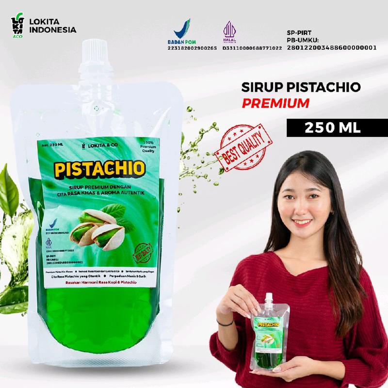 Sirup Pistachio Premium, Lokita Signature Syrup Collection (LIQUID ...