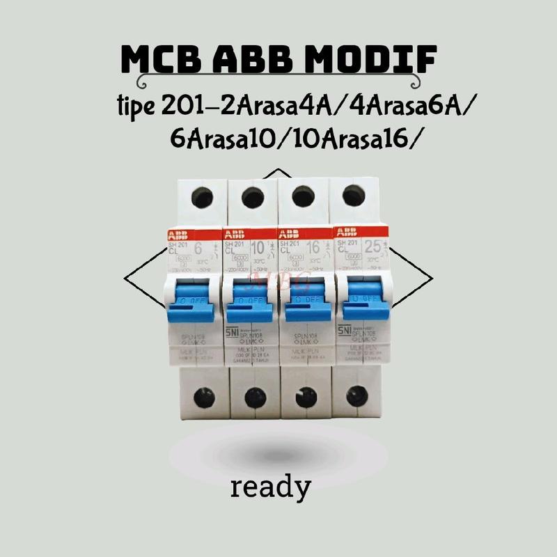 MCB ABB MODIF ANTI JEKLEK TIPE SH 201 BARANG COPOTAN PANEL Y - Shop ...