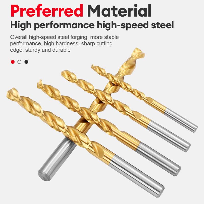 FANFIRD 99pcs Mata Bor besi baja asli Mata Bor Set Putar Batang Lurus ...