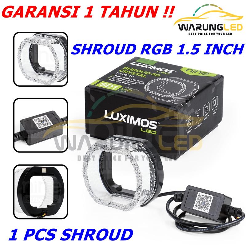 LAMPU RING SHROUD BILED 1.5 INCH CRYSTAL ANGLE EYES 5D RGB WARNA - Shop ...