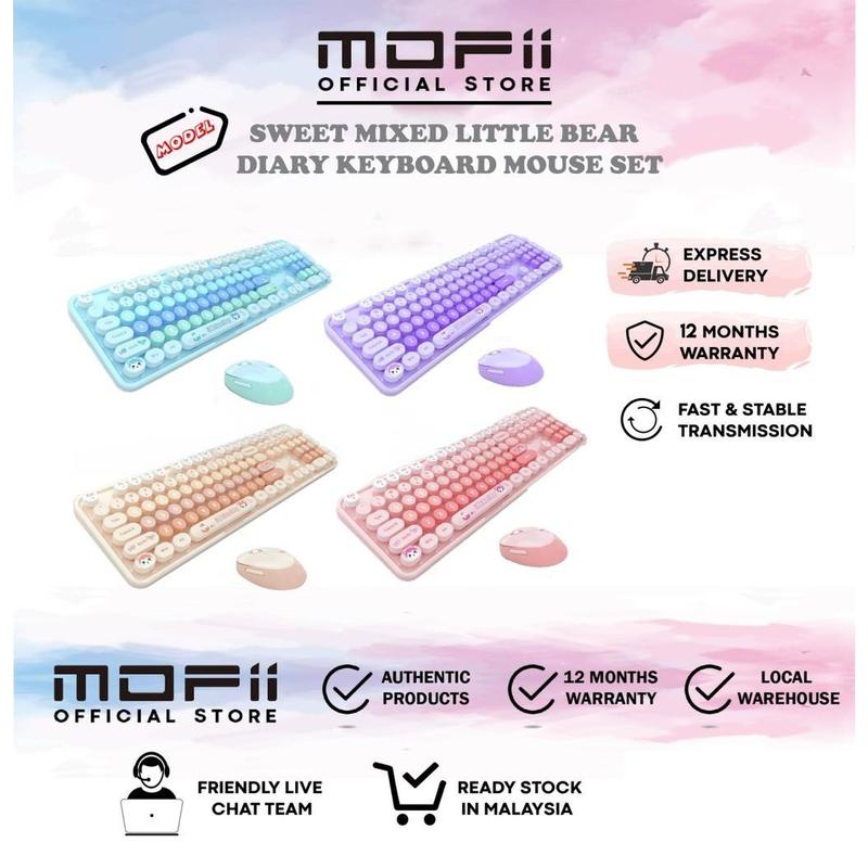 MOFII Sweet Mixed Little Bear Diary Wireless Keyboard Set PC - TikTok ...