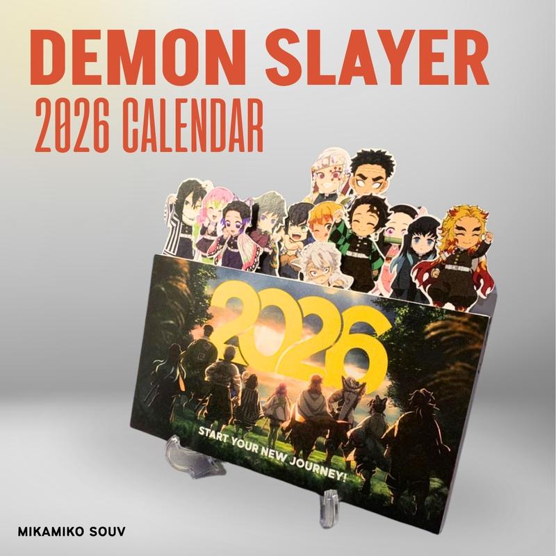KALENDER ANIME 2026 Kalender Meja Demon Slayer Kimetsu No Yaiba Estetik ...