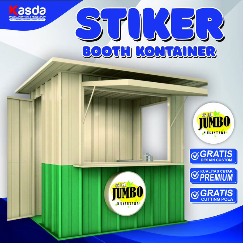 STIKER BOOTH KONTAINER CUSTOM - Shop | Tokopedia