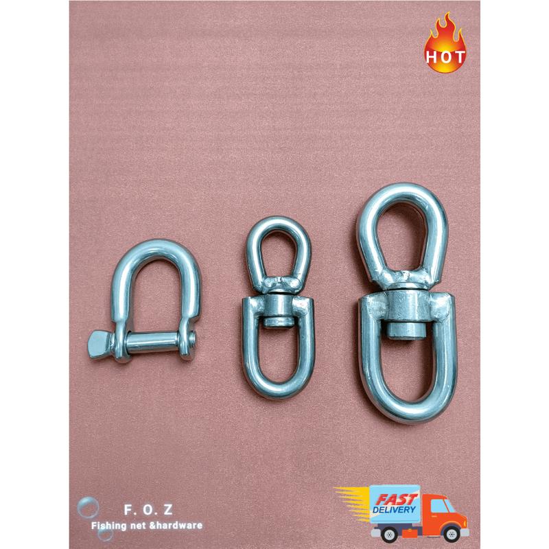F.O.Z 】Stainless Steel Shackle D & Type 8 Swivel | 1/2" ~> - TikTok ...