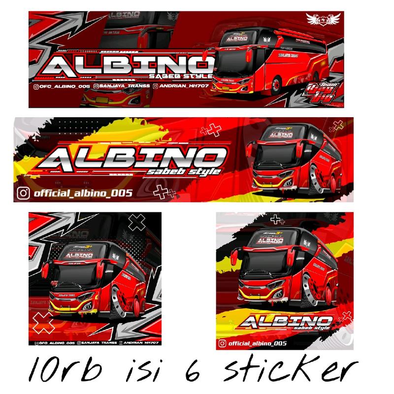 stiker bus albino sanjaya trans - Shop | Tokopedia