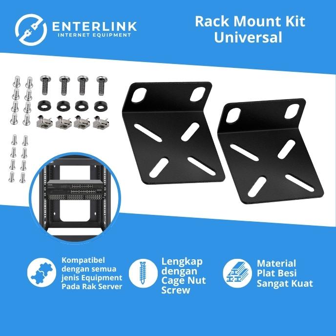 Promo RAKKIT UV-001 Rackmount Kit Kupingan Rak Server Universal - Hitam ...