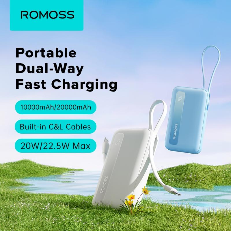Romoss PPR20 20000mAh Super Fast Charging Built-in Cables Large ...