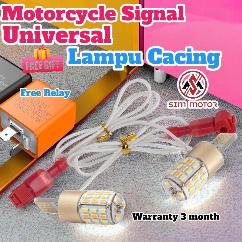 Universal Lampu CaCing front Signal Winker Led Bulb Mentol Depan2PCS ...