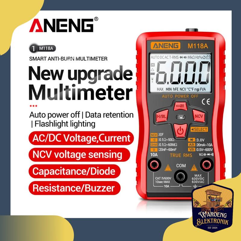 ANENG Digital Multimeter Mini Voltage Tester True Rms - M118 - Shop ...