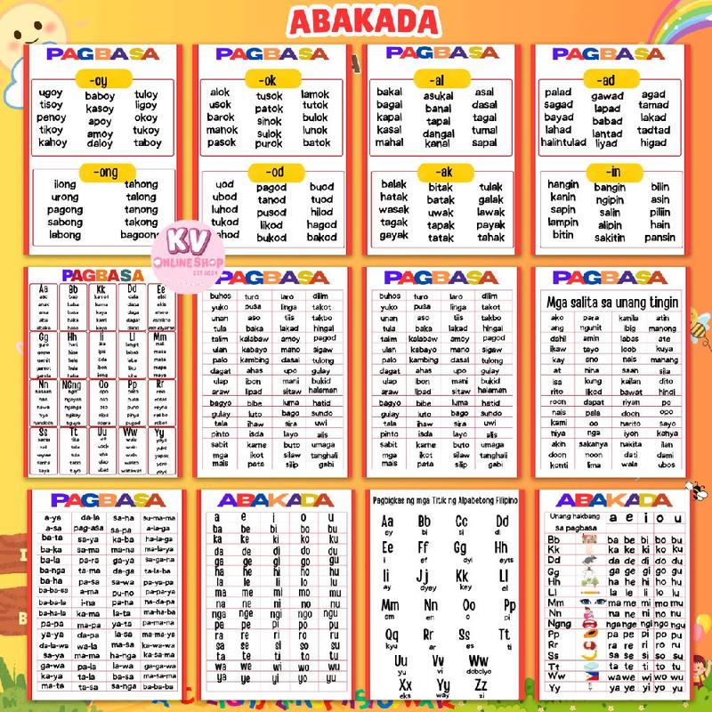 ABAKADA Laminated Chart • Unang hakbang sa pagbasa • Pagsasanay - TikTok Shop Philippines