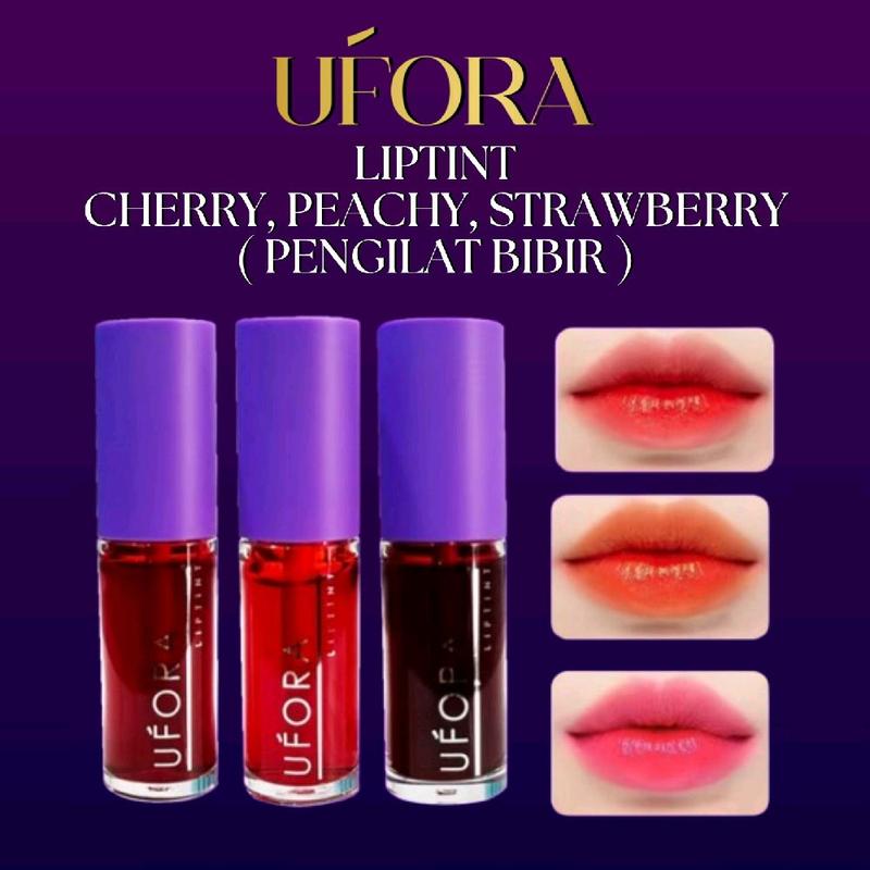 UFORA HQ LIPTINT - CHERRY, PEACHY & STRAWBERRY ( PENGILAT BIBIR ...