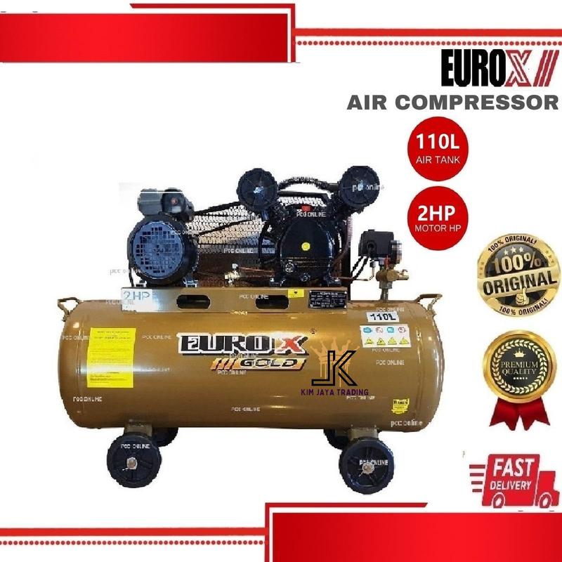 EUROX Air Compressor|Compressor Angin 2HP 110L 8Bar / 3HP 110Liter ...