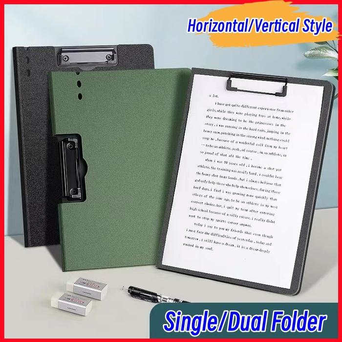 Promo A4 Map Jepit Papan Klip File Organizer Folder Clipboard Papan ...