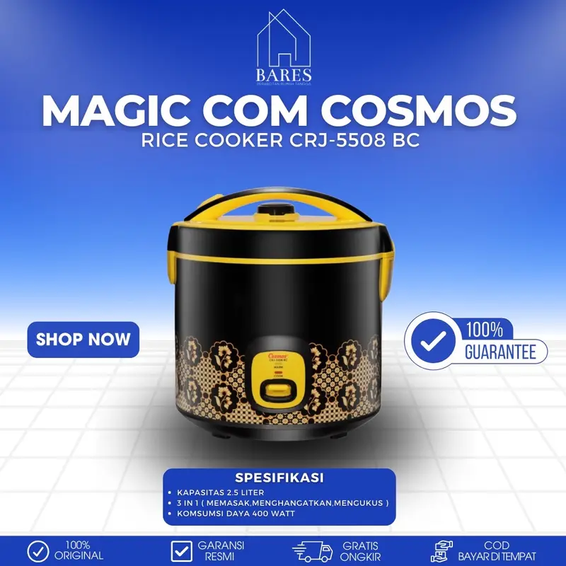 COSMOS Magic Com 2.5L Rice Cooker CRJ-5508 BC Motif Batik - Shop ...