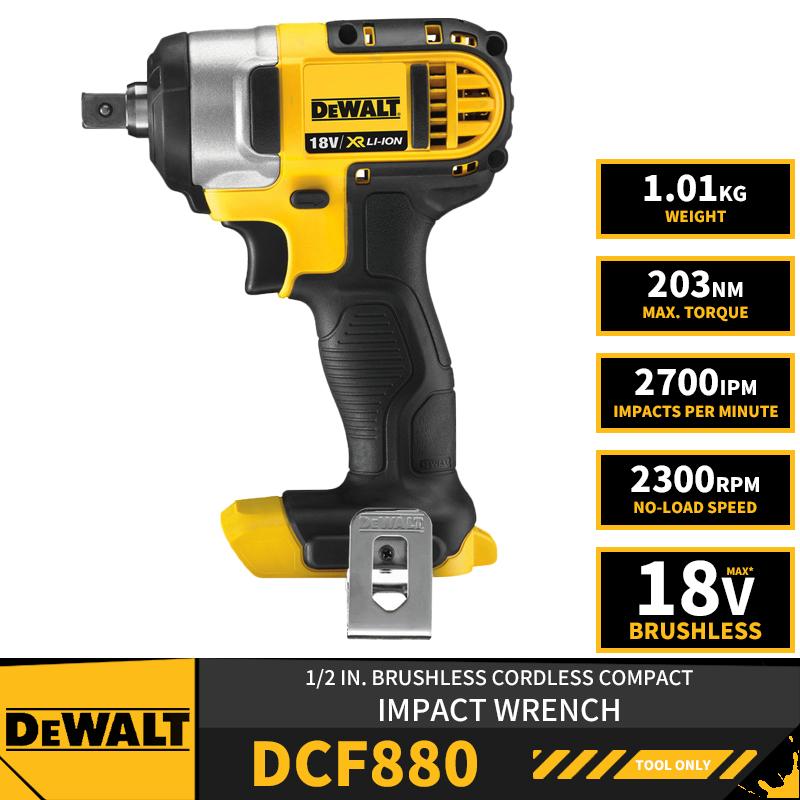 DEWALT DCF880 1/2in Brushless Cordless Compact Impact Wrench 18V - Shop ...