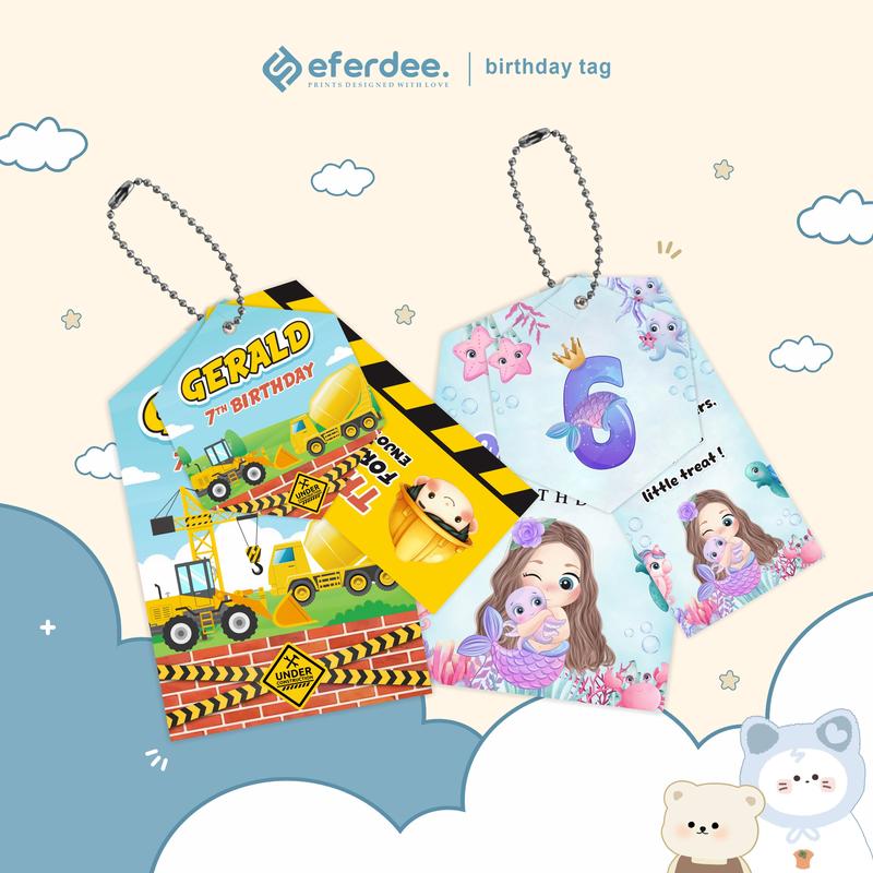 3 in 1 Set Hang Tag Ulang Tahun Anak Hang Tag Souvenir Hampers Birthday ...