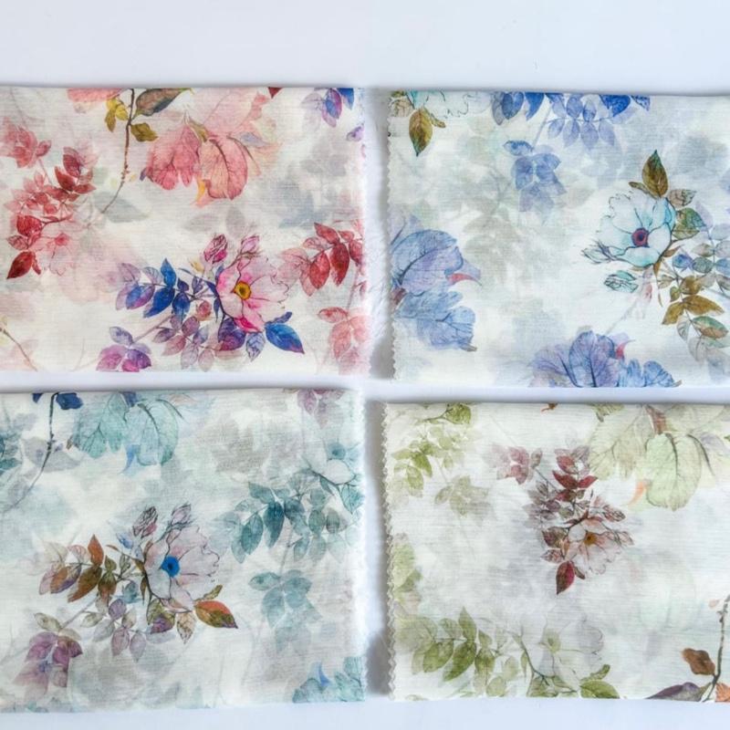 Sifon Yoryu 3D motif bunga - bunga kain lembut dan jatuh ukuran - Shop ...