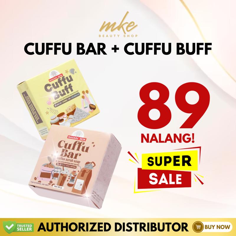 CUFFU BAR COFFEE SCRUB SOAP + CUFFU BUFF BY MAGARA SKIN - TikTok Shop ...