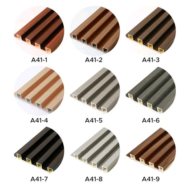WPC Wall Panel dengan motif 3D Vertikal motif serat kayu dengan bahan ...