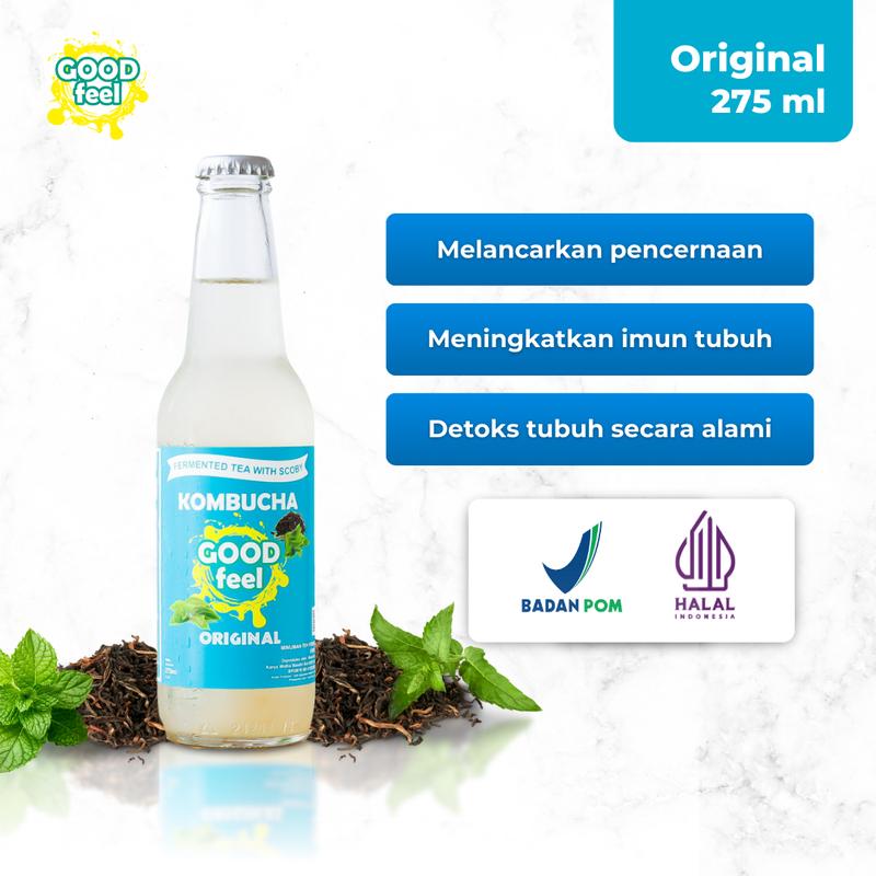 Good Feel Kombucha Original 275 ml Minuman Teh Sehat Probiotik - Shop ...