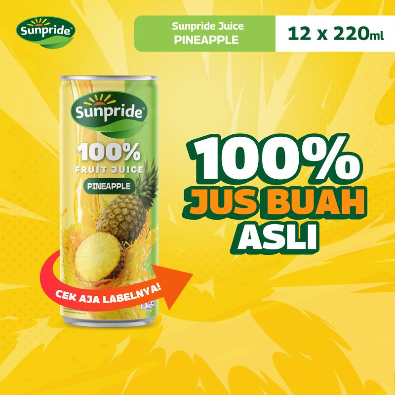 [Isi 12] Sunpride Juice Pineapple 220 ml - Shop | Tokopedia