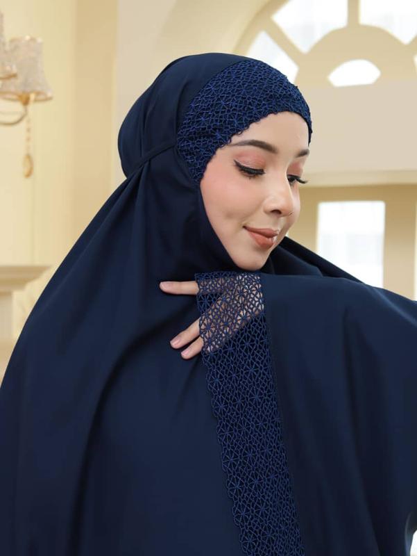 Telekung Cotton Sulam Khatijah, Corak Baru, Ready Stock, Telekung ...