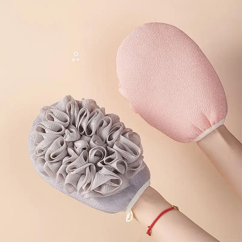Women's bathroom bath rub back rub bath gloves bath flower rub - TikTok ...