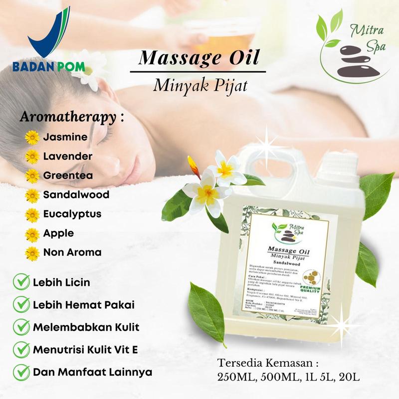 MitraSpa Minyak Pijat 1 Liter Oil Massage Aromaterapi SPA & Reflexy ...