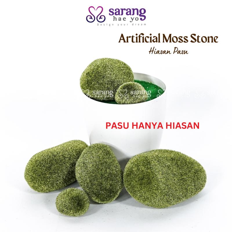 Artificial Green Stone / Moss Rock / Green Flocked Stone / Batu ...