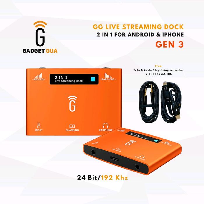 Jual GG Live Streaming Dock 2 in 1 untuk Android & iPhone - Gen 3 ...