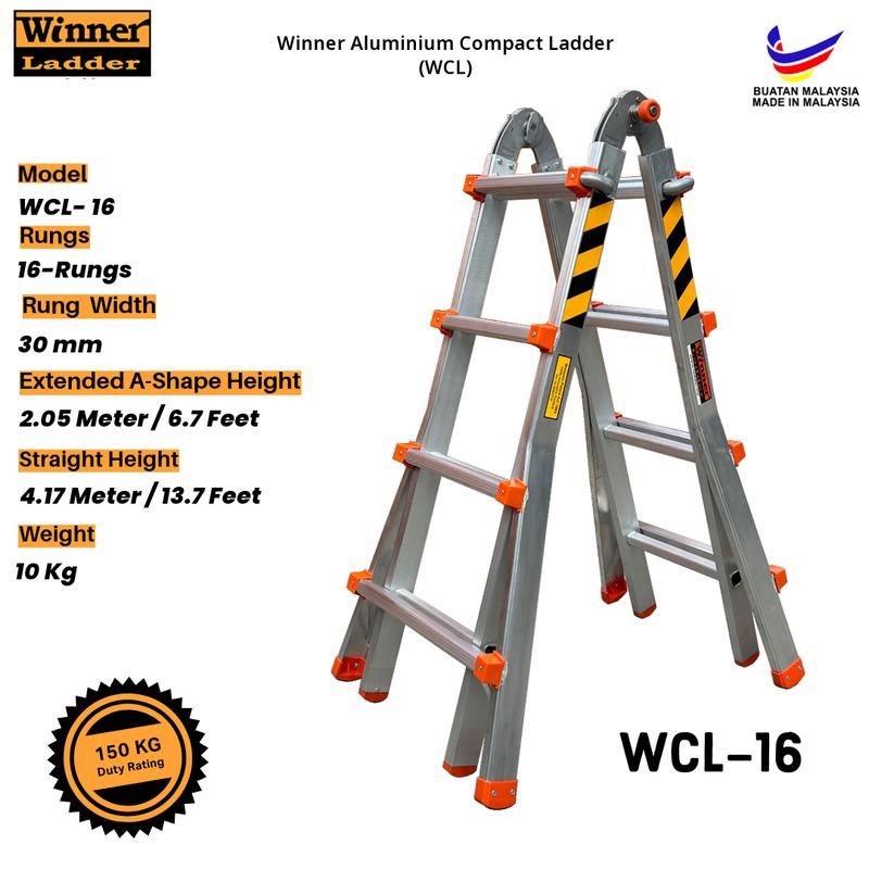 Winner Aluminium Compact Ladder WCL-16 Multipurpose Ladder 1 - TikTok ...