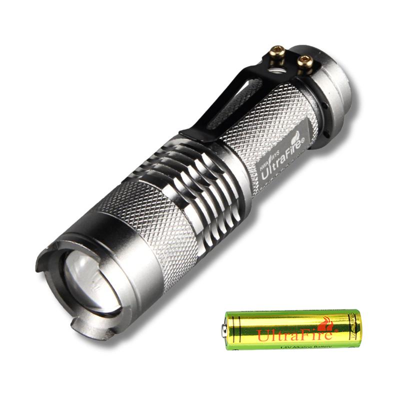 UltraFire SK68 Tactical Mini Flashlight, 300 Lumens, 7W Adjustable ...