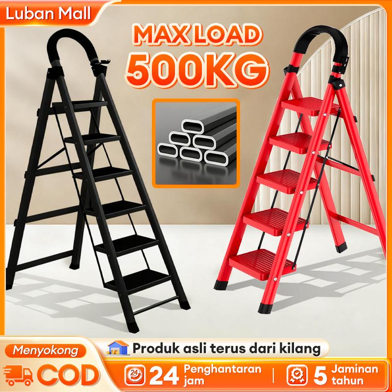 Folding Ladder 2/3/4/5/6/7/8 Tier Load 400KG - TikTok Shop Malaysia