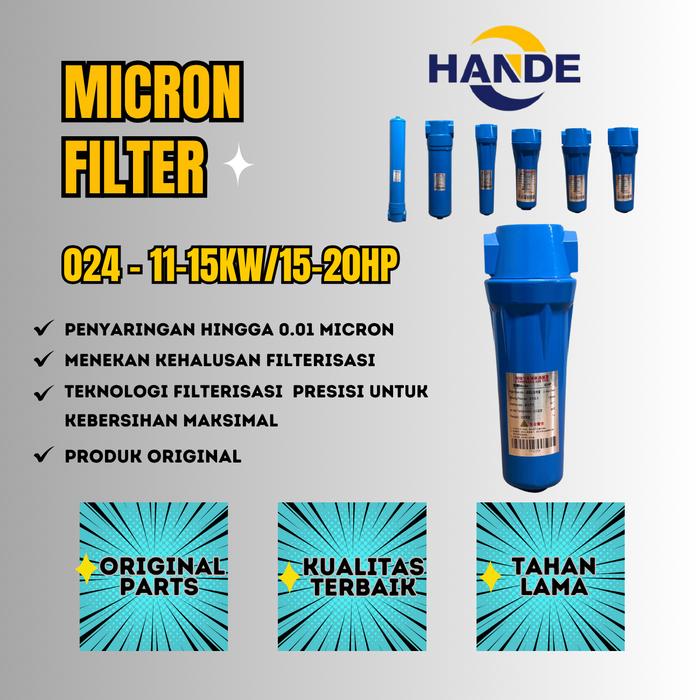 Promo Hande Micron Filter 15HP (024) - After filter kompresor udara ...