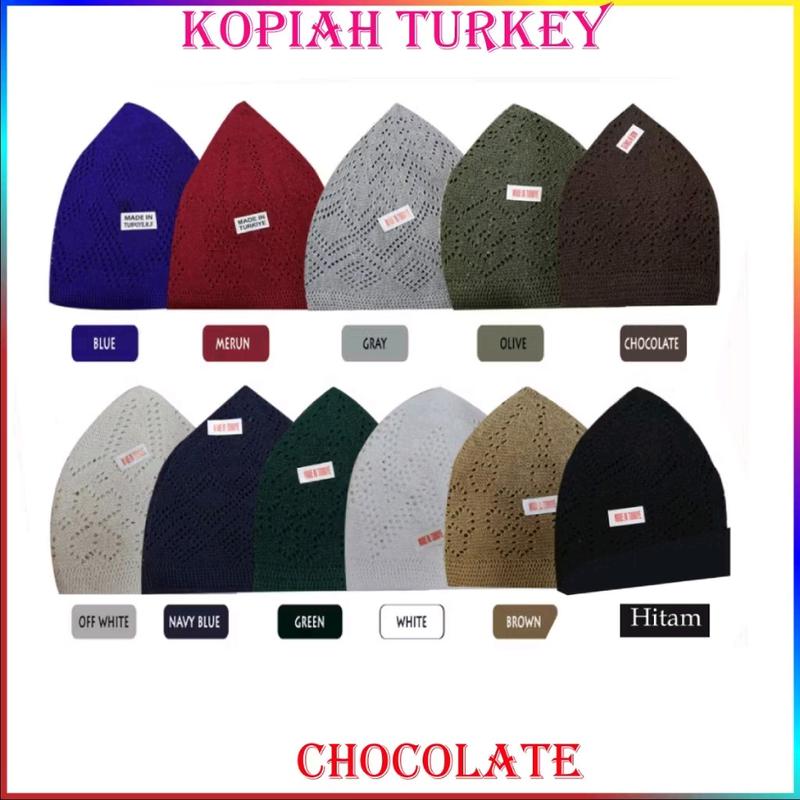 KOPIAH TURKEY MIHRAB Kait Cap Free Size MUSLIM UMRAH HAJI pakaian ...