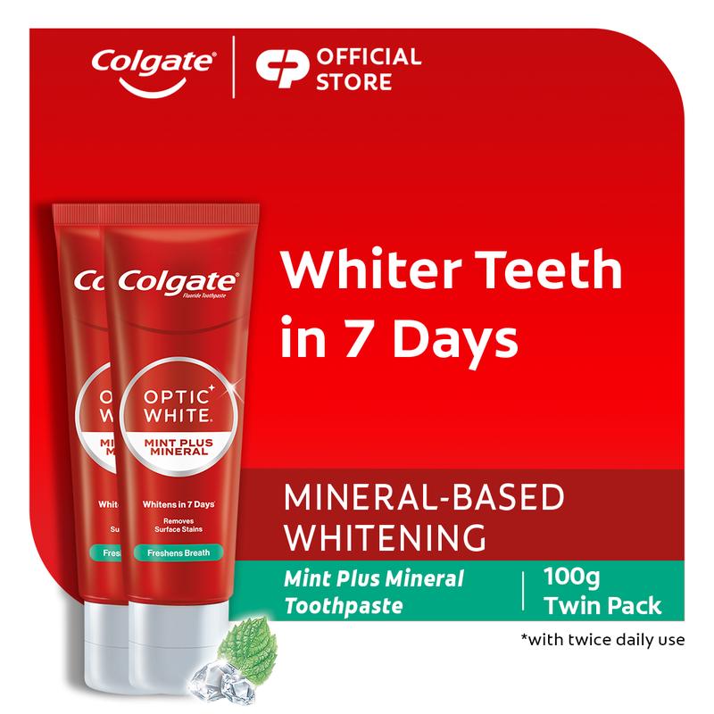 Colgate Optic White Whitening Toothpaste Sparkling White, Whitens ...