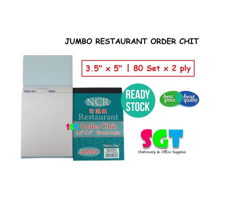 Jumbo NCR Restaurant Order Chit ( 80 sets x 2 ply ) - 10 Books - TikTok ...