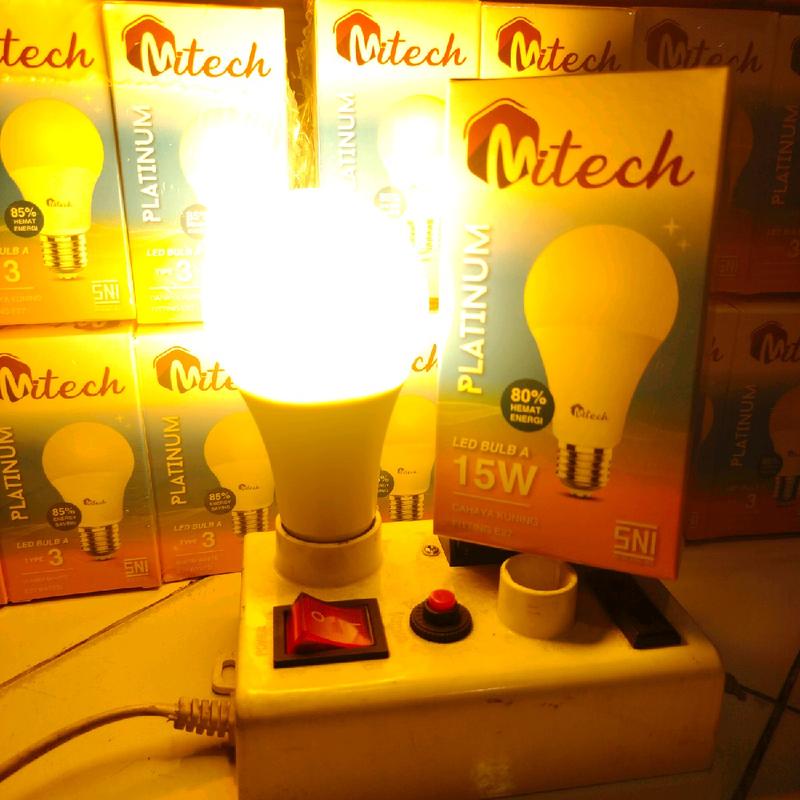 BOHLAM LAMPU LED MITECH 5 7 9 12 15 WATT CAHAYA KUNING WARM WHITE ...