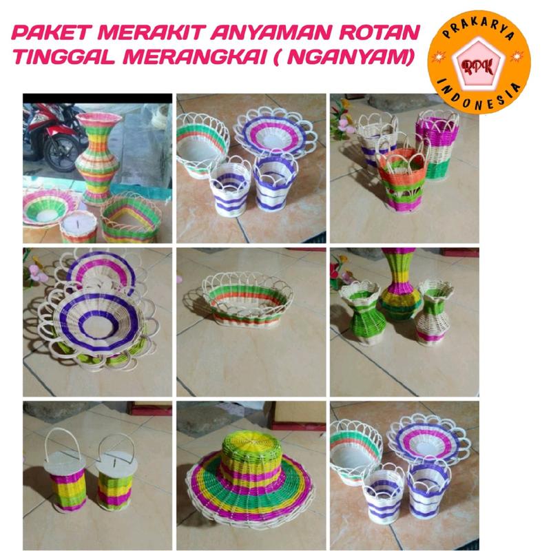 paket anyaman rotan siap rakit kerajinan kayu diy - Shop | Tokopedia