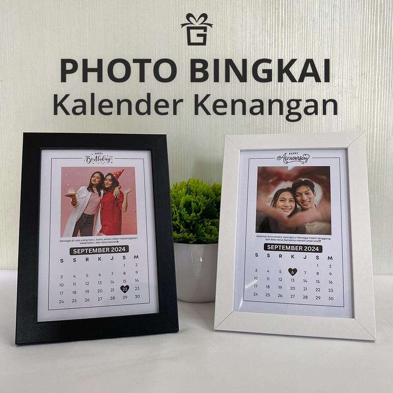 Custom Photo Kalender Kenangan 4R (15x10cm) I Bingkai Kayu | - Shop ...