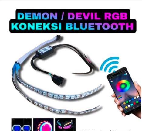 LAMPU LED DEMON RGB DEVIL RGB KONEKSI BLUETOOTH LED RAPAT - Shop ...